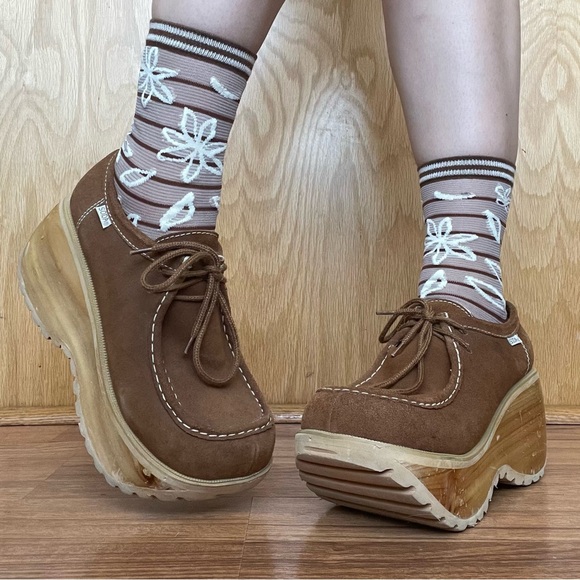 Soda | Shoes | Soda Vintage Y2k Brown Suede Leather Moccasin Chunky ...